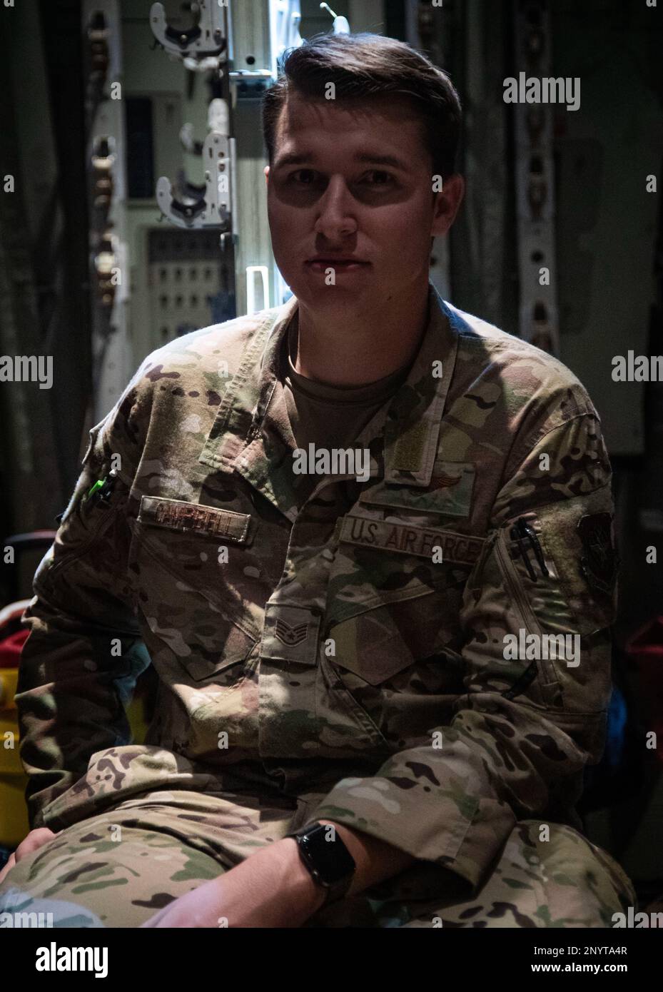 U.S. Air Force Staff Sgt Shawn Campbell, a loadmaster with the 40th ...