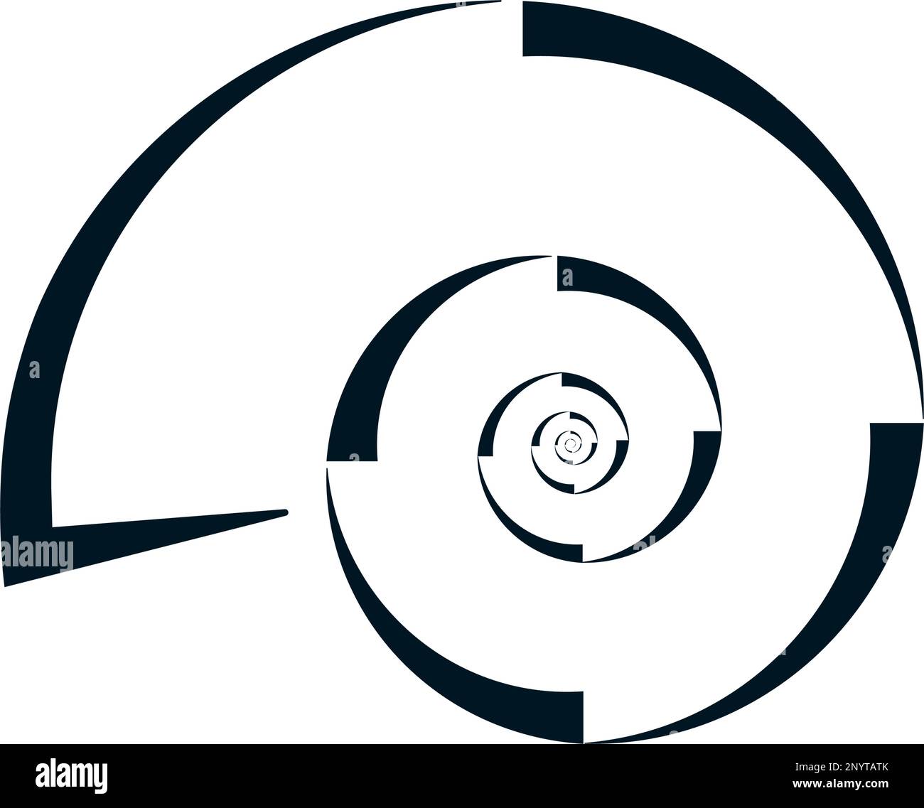 Geometric Nautilus Seashell logo isolated. Flat vector illustration ...