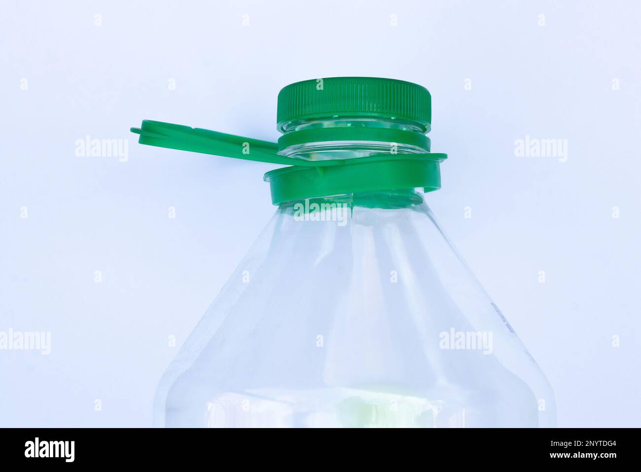 plastic bottle with cap and handle on a white background Stock Photo ...