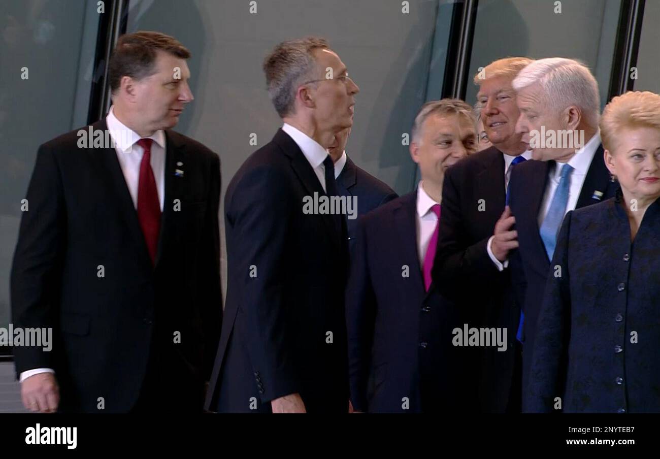 FILE - In this May 25, 2017 file image taken from NATO TV, Montenegro ...