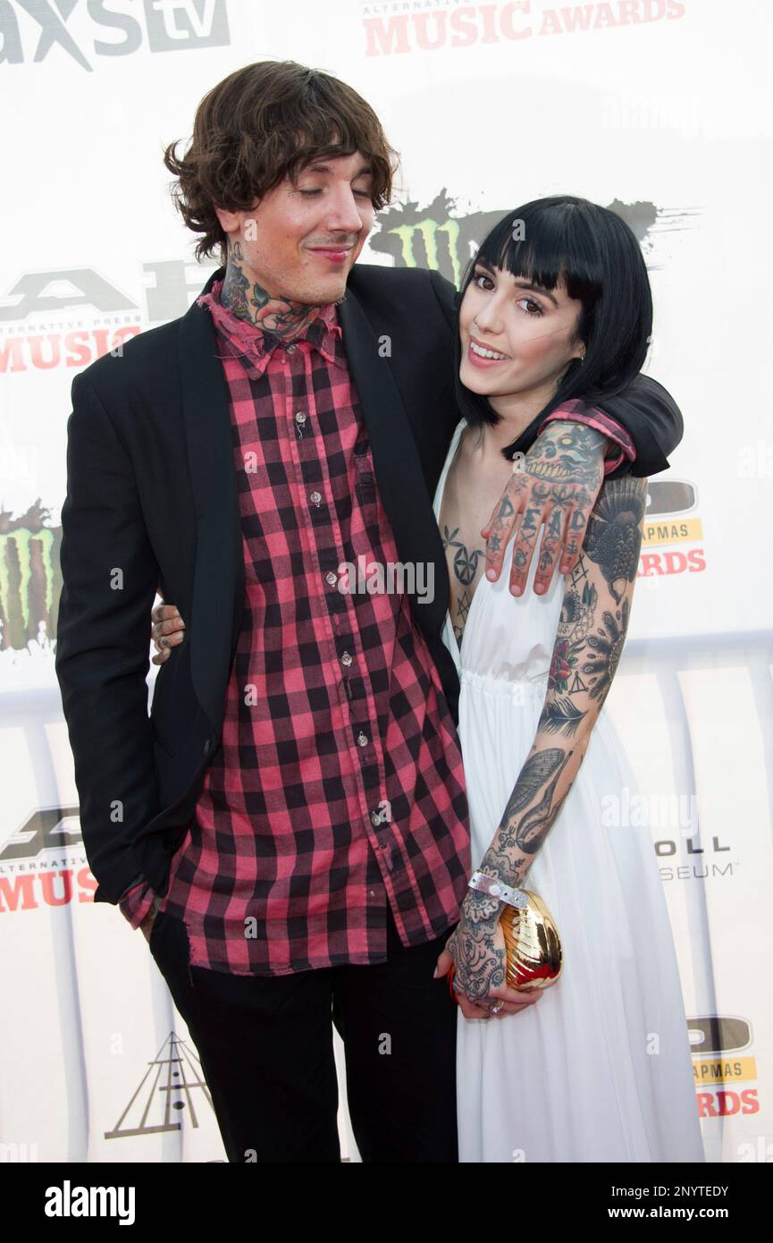 Oli Sykes and Hannah Snowdon attend the 2014 AP Music Awards at the ...