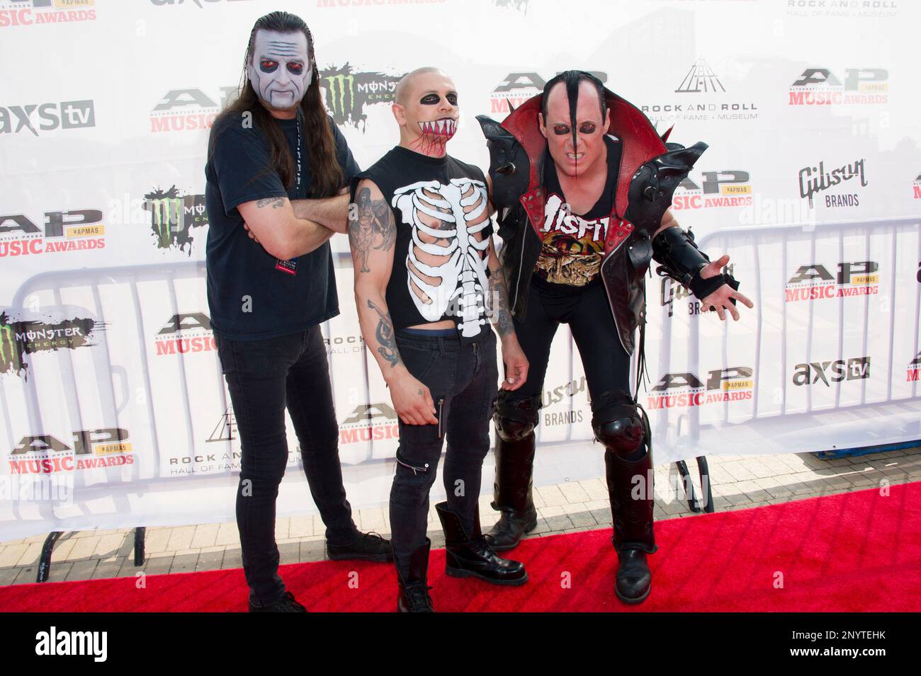 Jerry Only, Dez Cadena, and Eric "Chupacabra" Arce of The Misfits ...