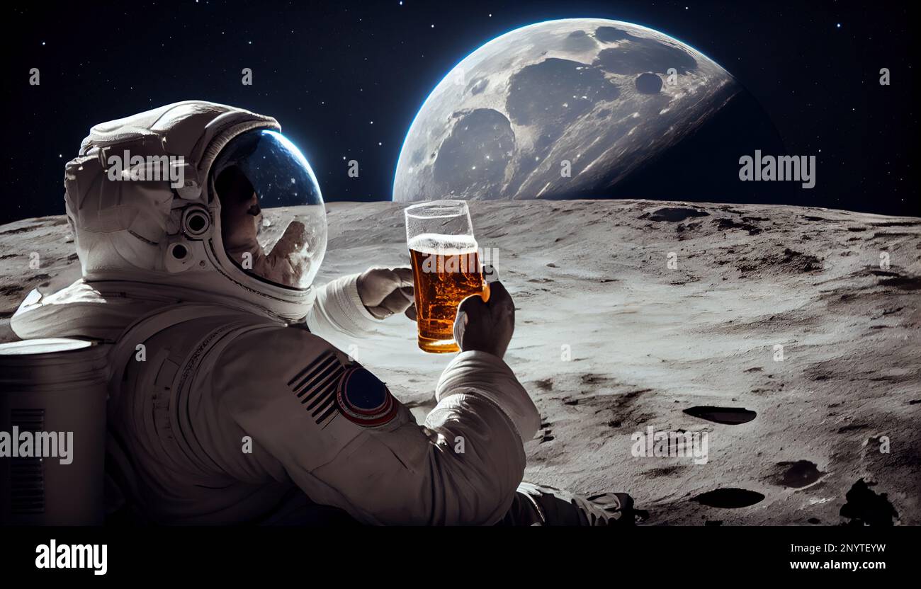 Astronaut With Beer