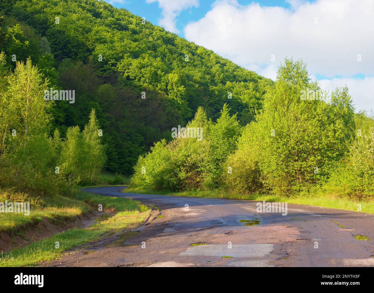 road leads through the peaceful countryside, offering a scenic path for ...