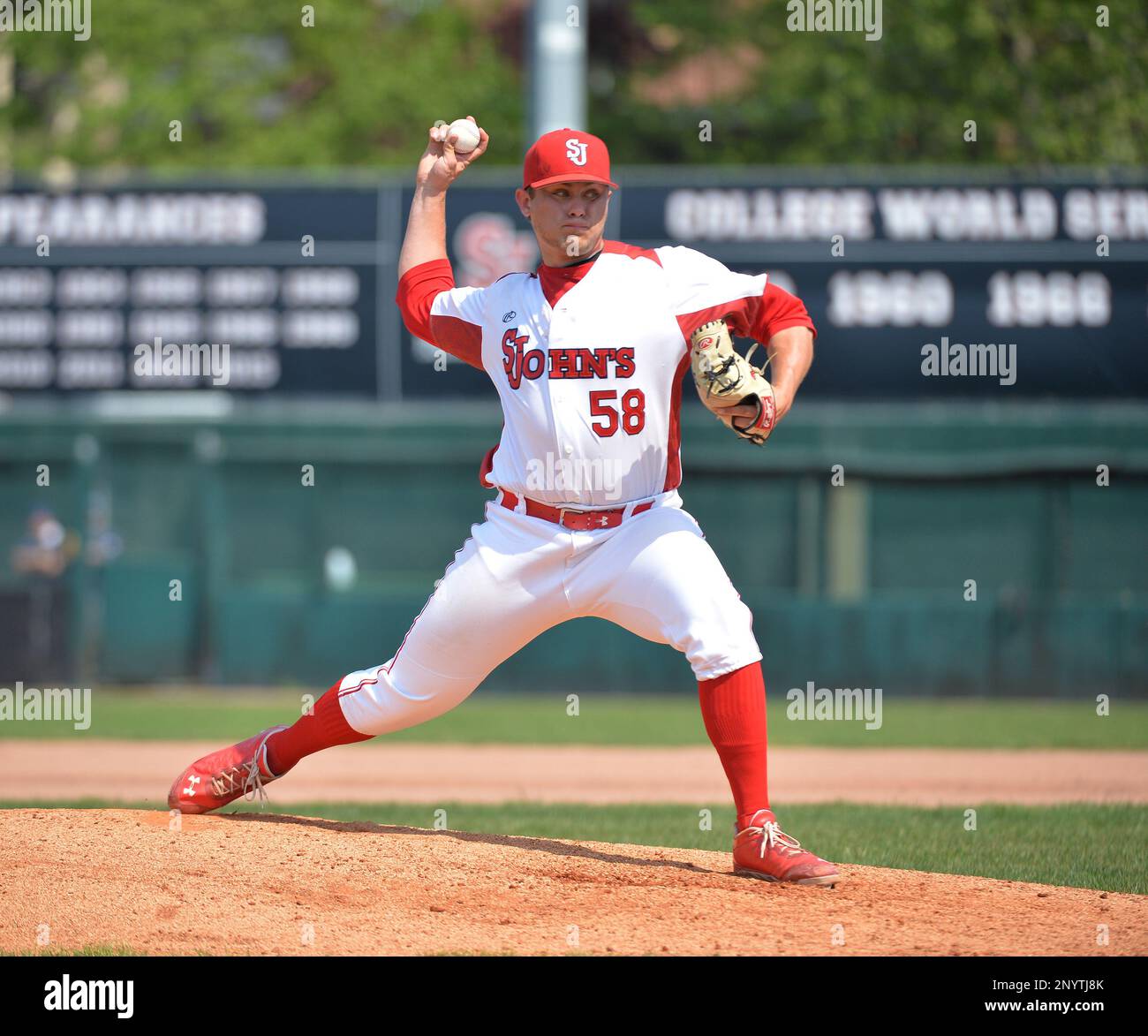 St. John's University Redstorm pitcher Aaron Herr (58) during game ...