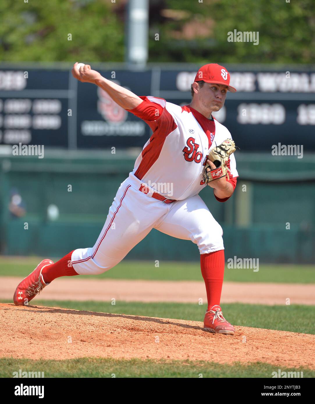 St. John's University Redstorm pitcher Aaron Herr (58) during game ...