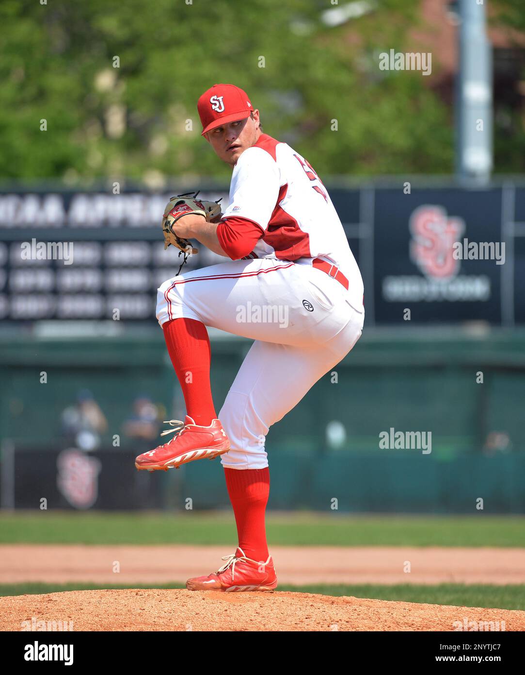 St. John's University Redstorm pitcher Aaron Herr (58) during game ...