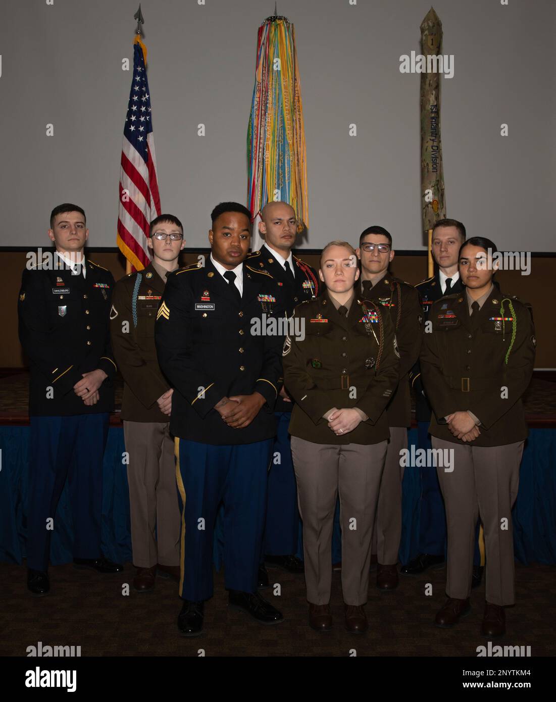 1st Infantry Division Soldiers gather at Victory Hall, Fort Riley ...
