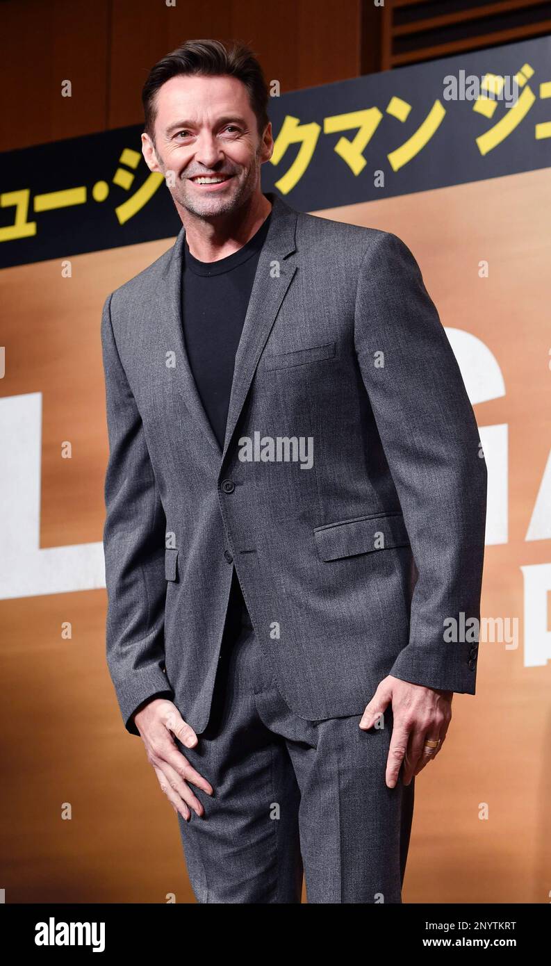 Australian actor Hugh Jackman poses for pictures to promote “Logan” new ...