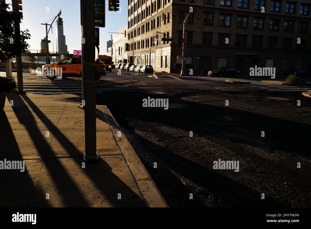 Early morning on a New York City street Stock Photo - Alamy