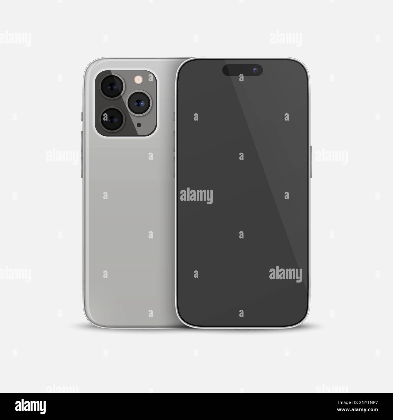 Vector 3d Realistic Gray Smartphone Case. Telephone Design Template for ...