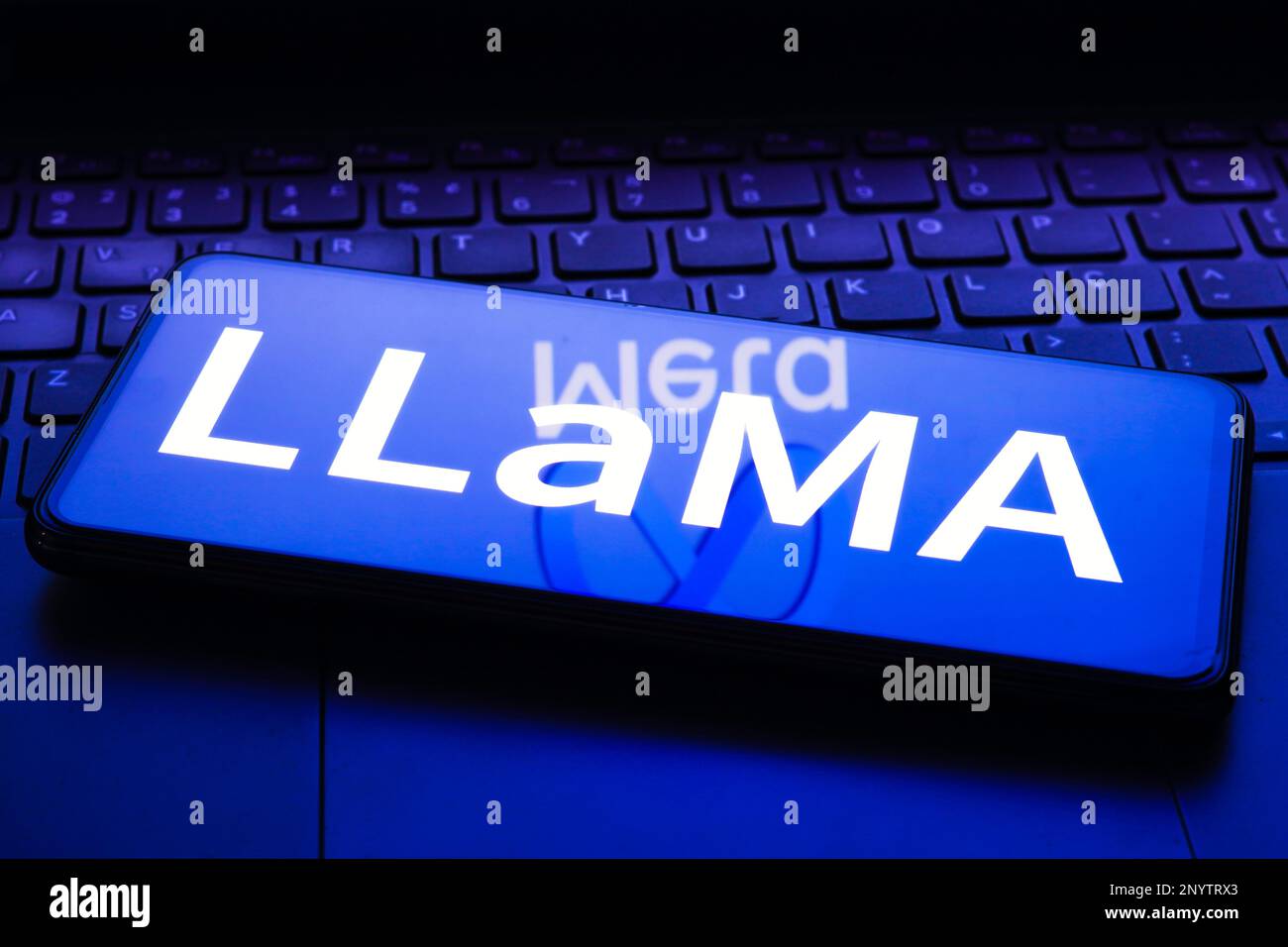 In this photo illustration, the LLaMA (Large Language Model Meta AI ...