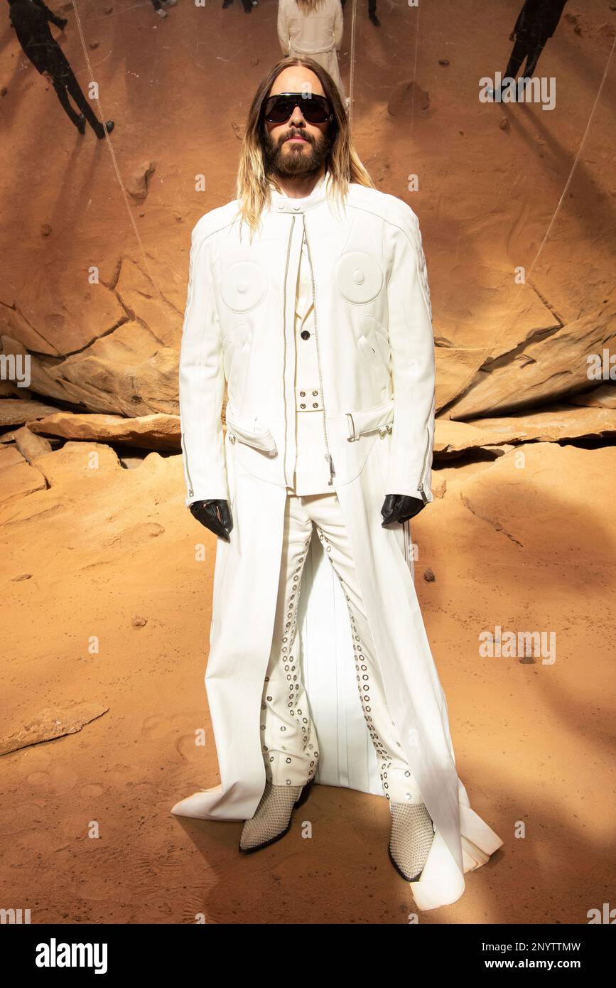 Jared Leto poses before the Off-White Fall/Winter 2023-2024 ready-to ...