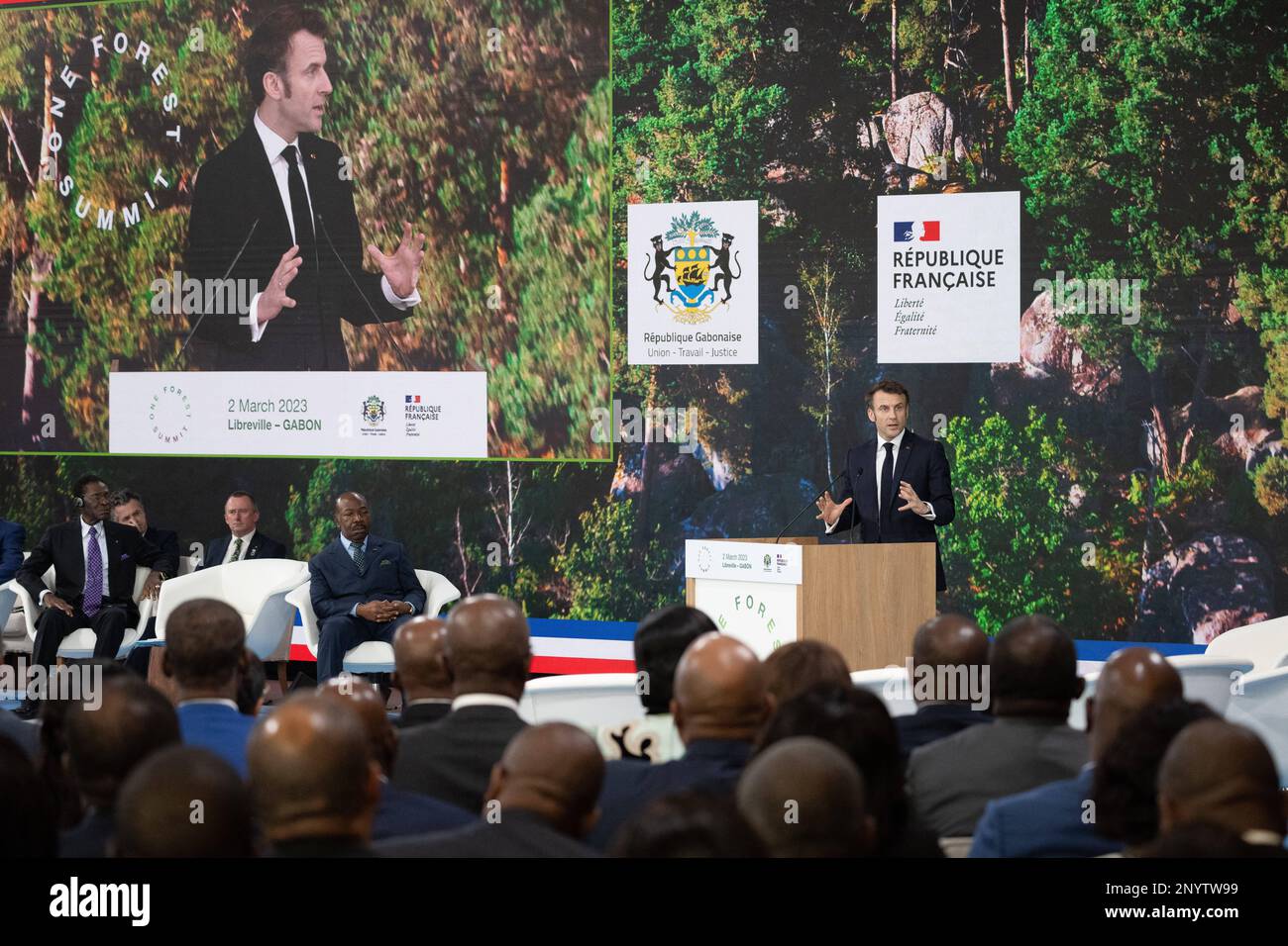 Libreville, Gabon. 02nd Mar, 2023. French President Emmanuel Macron ...