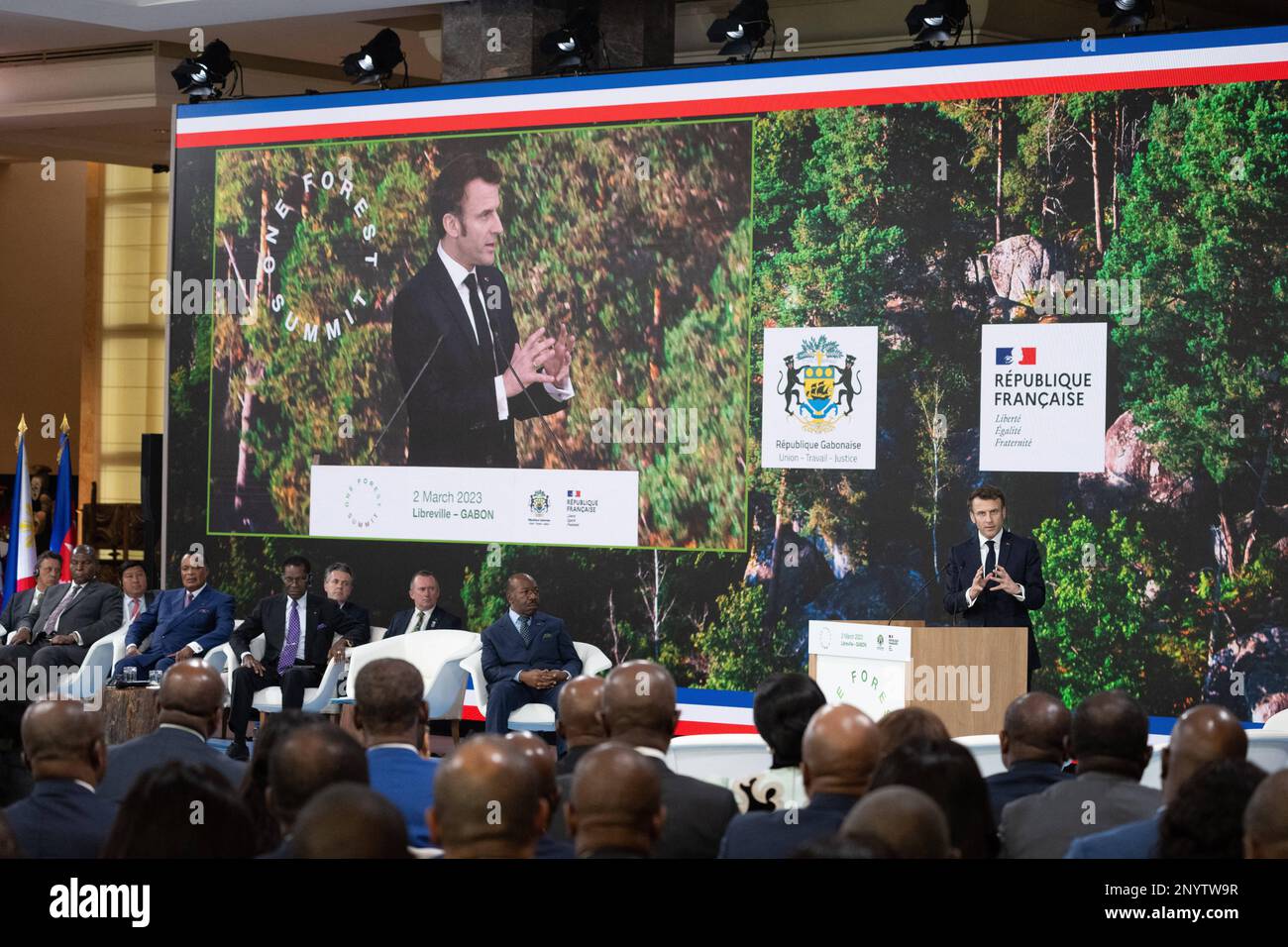 Libreville, Gabon. 02nd Mar, 2023. French President Emmanuel Macron ...