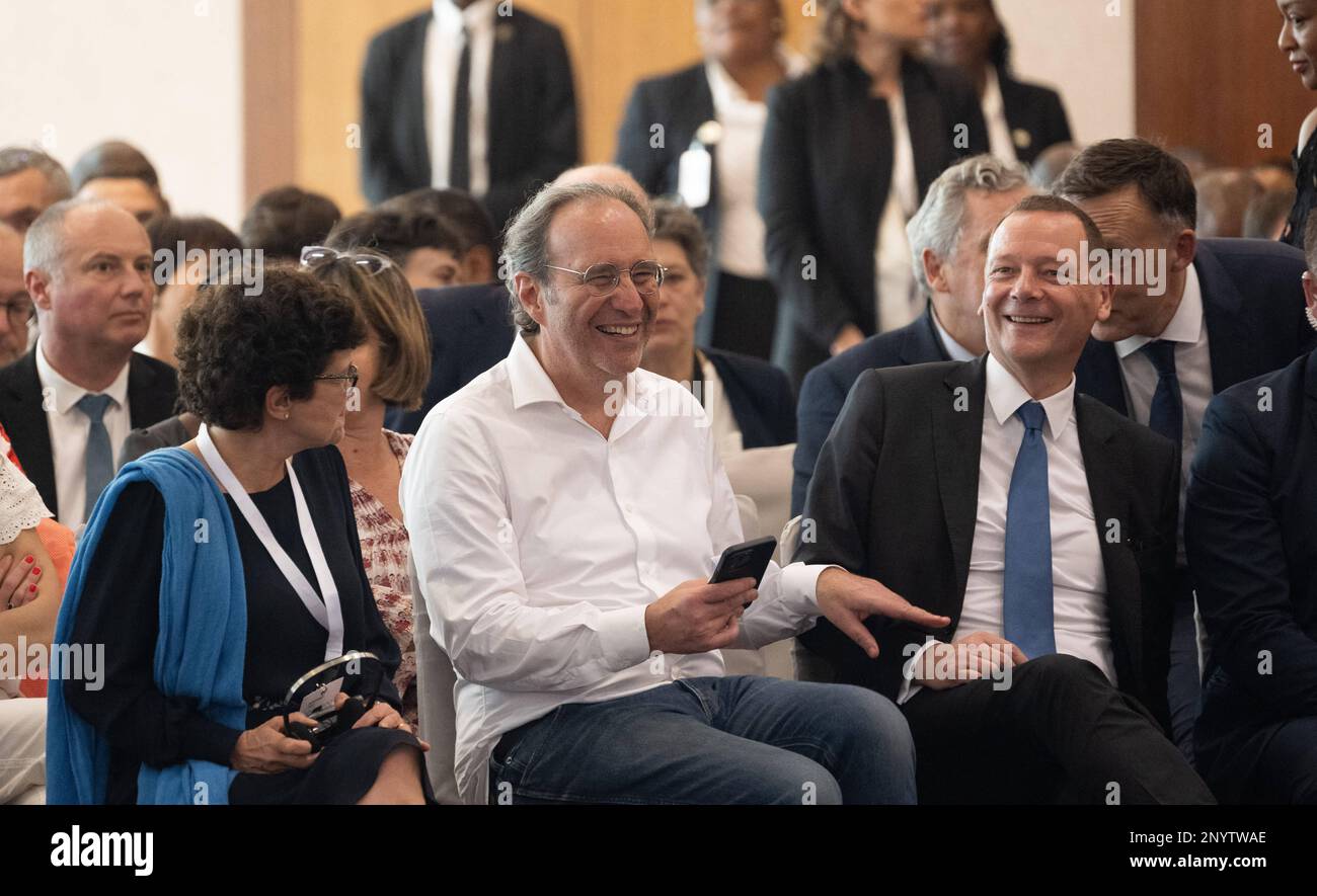 Libreville, Gabon. 02nd Mar, 2023. Xavier Niel and Emmanuel Bonne ...