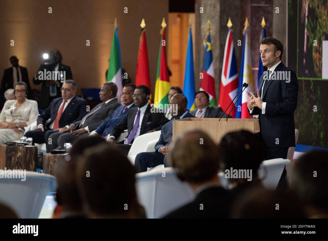 Libreville, Gabon. 02nd Mar, 2023. From L to R Fustin Archange Touadera ...