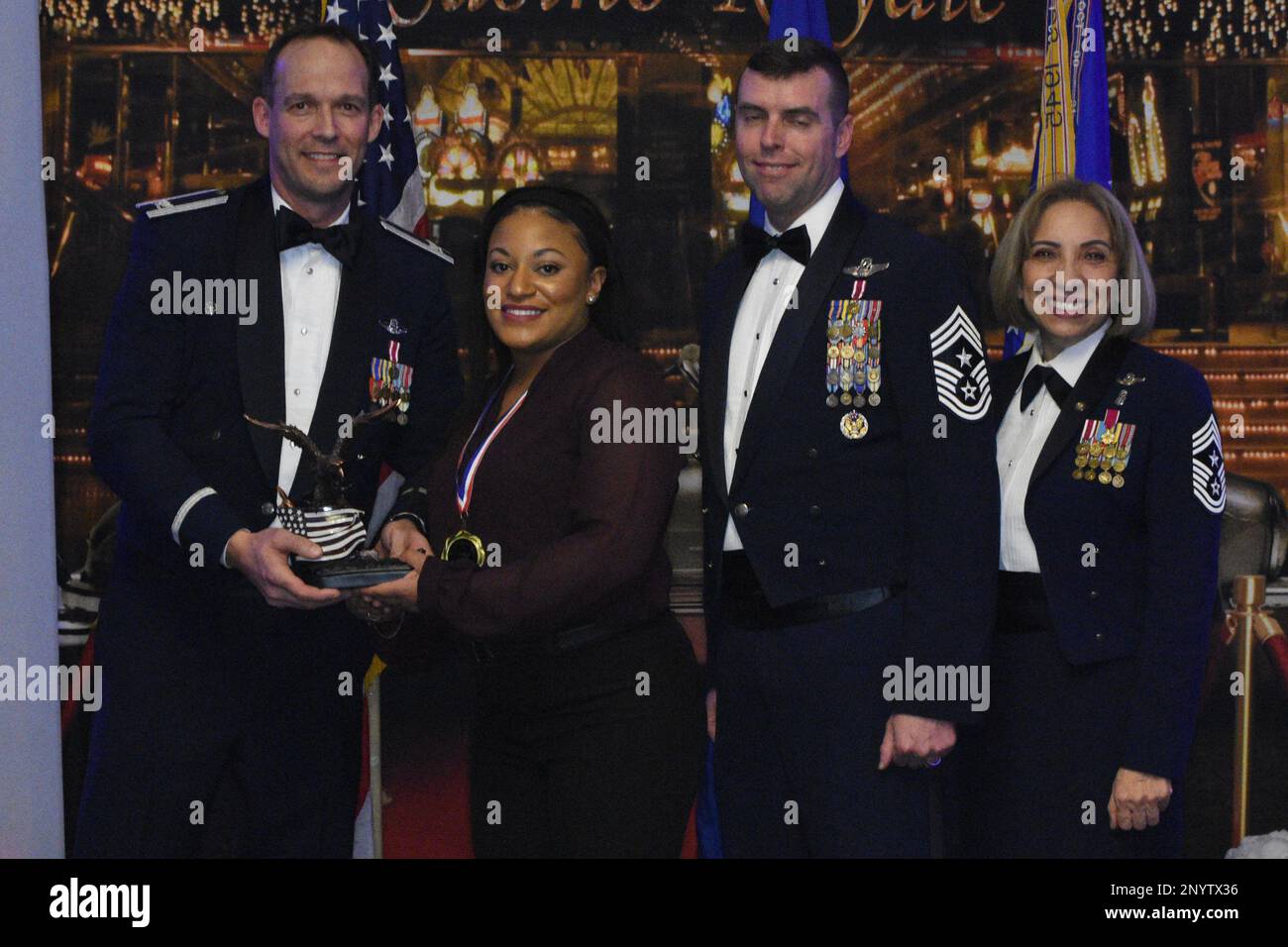 Col. Benjamin Harrison, 301st Fighter Wing commander, Chief Master Sgt ...