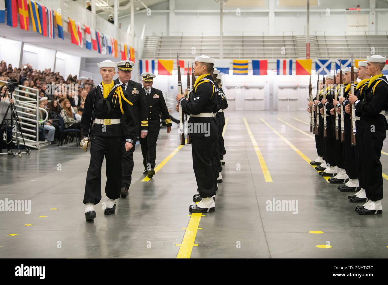 Pass in Review at U.S. Navy Recruit Training Command. More than 40,000 ...