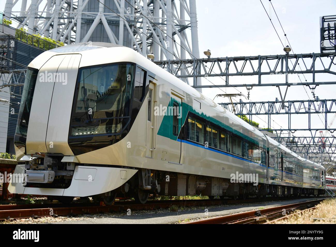 This photo shows Tobu limited express Revaty in Sumida Ward, Tokyo on ...
