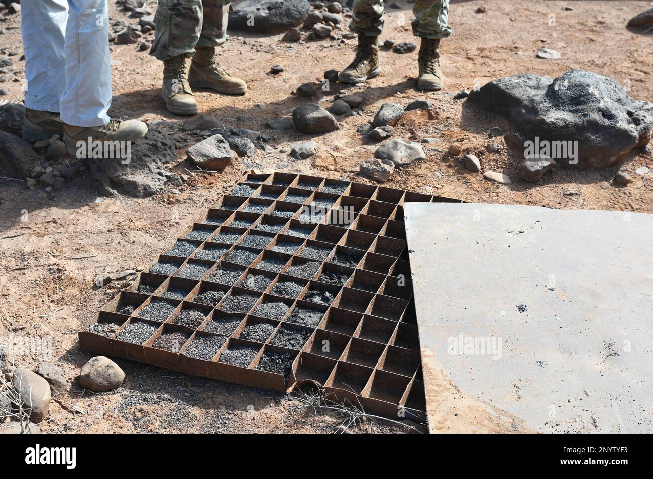 Local contractors keep track of their progress in drilling a new well ...