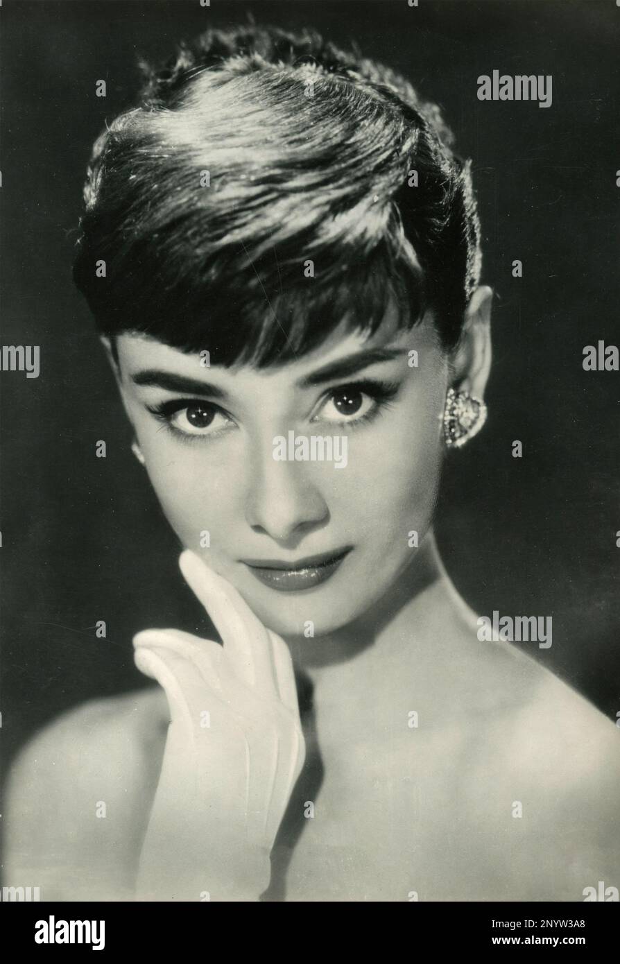 British actress Audrey Hepburn in the movie Funny Face, USA 1957 Stock ...