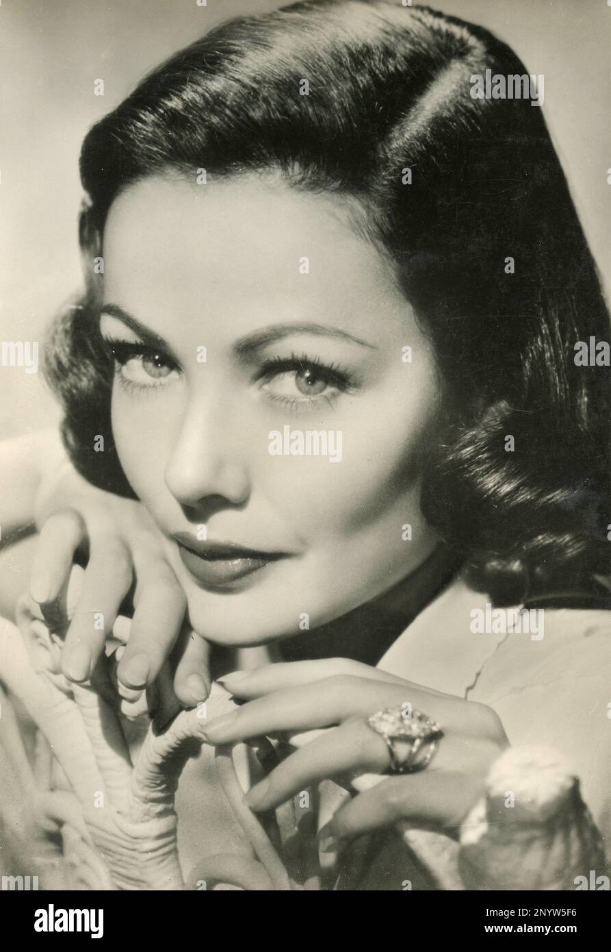 American actress Gene Tierney, USA 1950s Stock Photo - Alamy