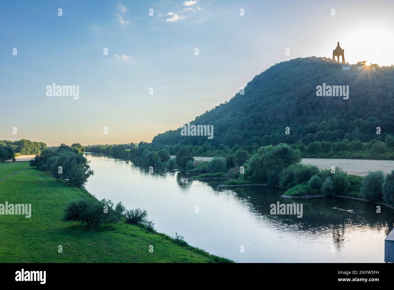 Porta Westfalica: Porta Westfalica gorge, river Weser, Kaiser-Wilhelm ...