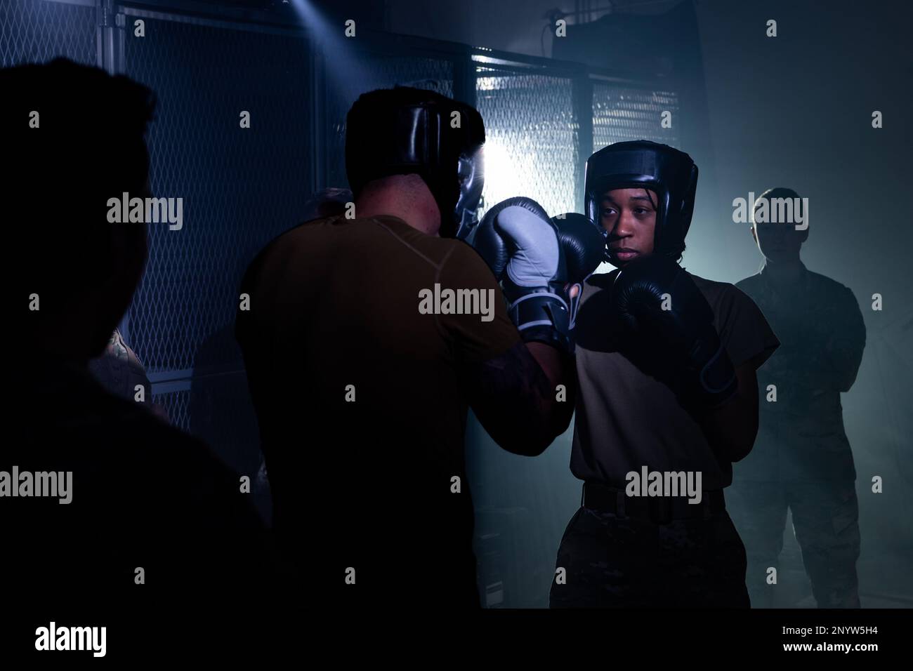 Defenders from the 75th Security Forces Squadron demonstrate hand-to ...