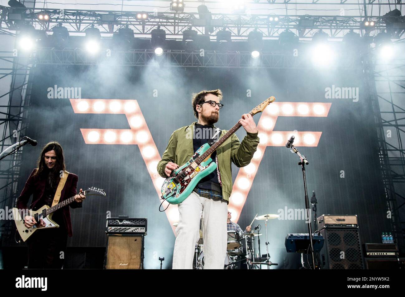 Rivers Cuomo of the rock band Weezer performs at White River State Park ...