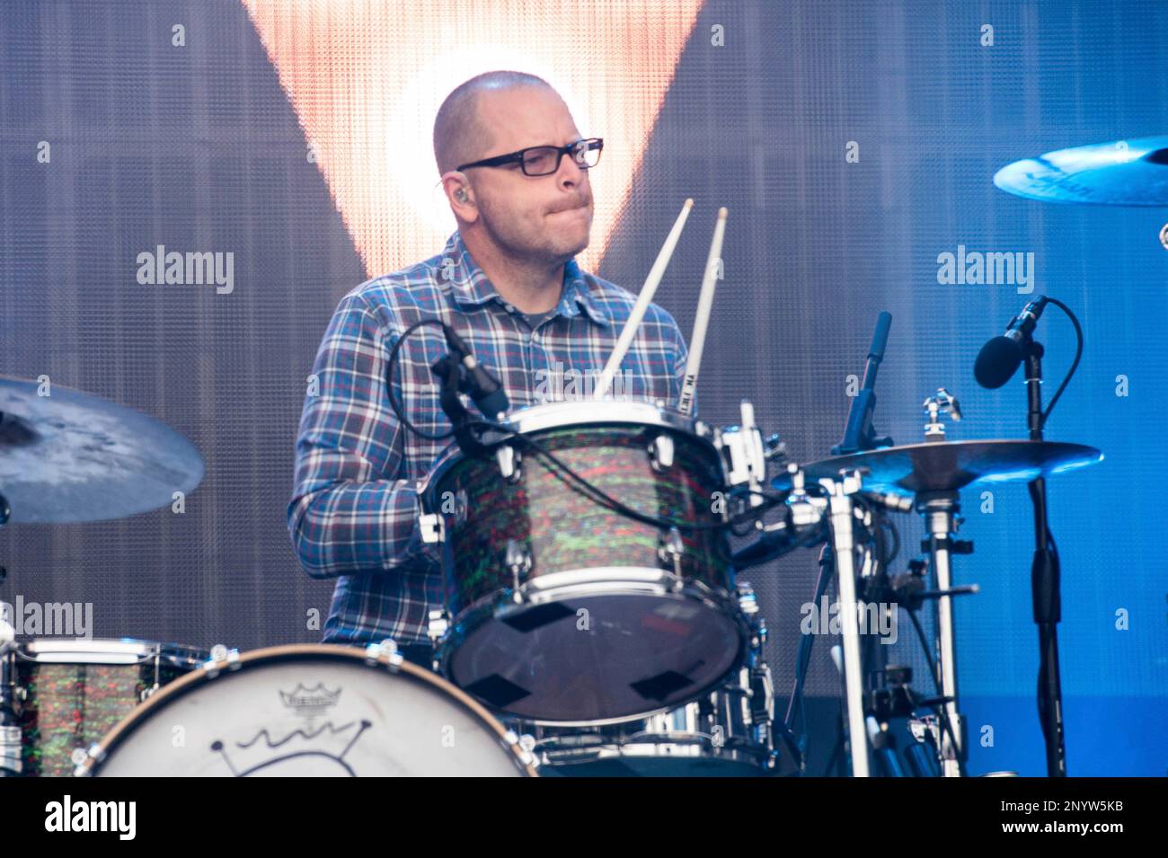 Patrick Wilson of Weezer performs at White River State Park on April 3 ...