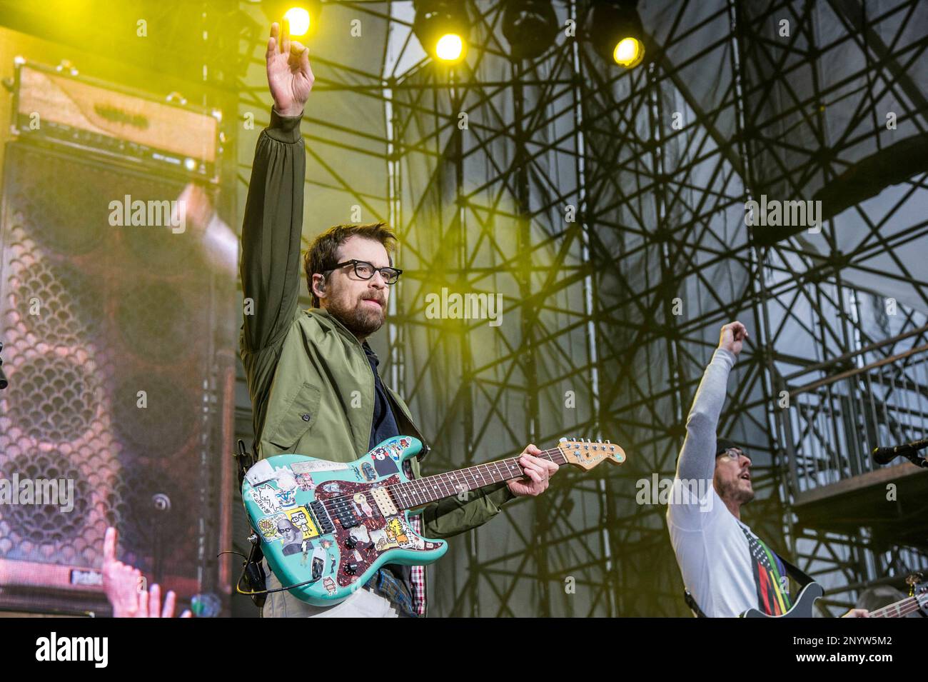 Rivers Cuomo of the rock band Weezer performs at White River State Park ...