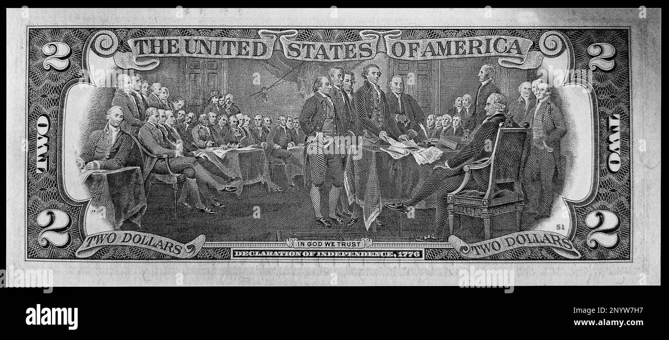 Two banknote Black and White Stock Photos & Images - Alamy