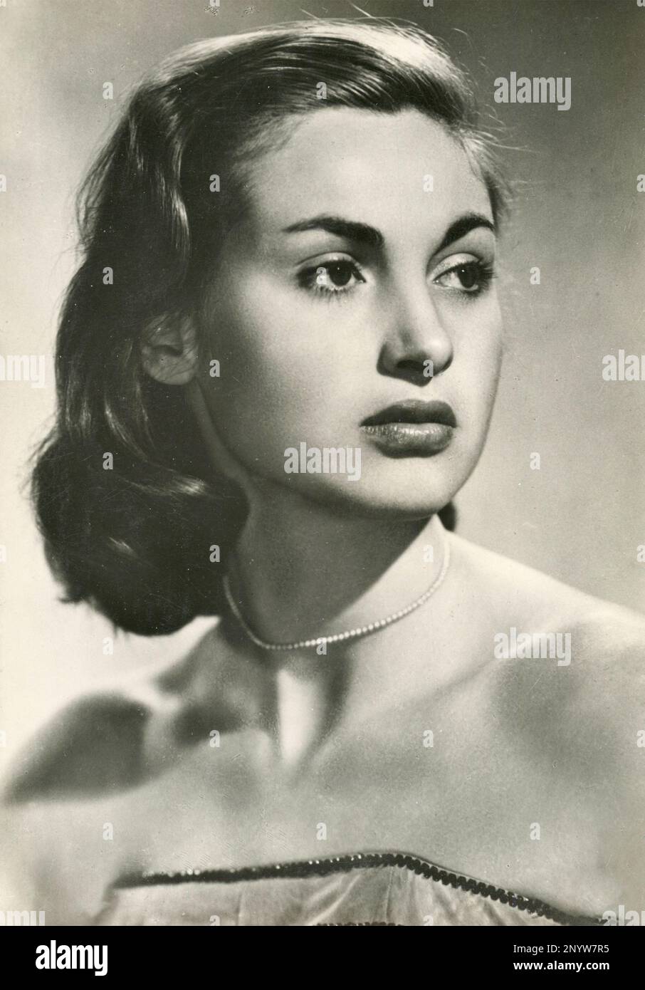 Italian actress Paola Mori in the movie Finishing School, Italy 1953 ...