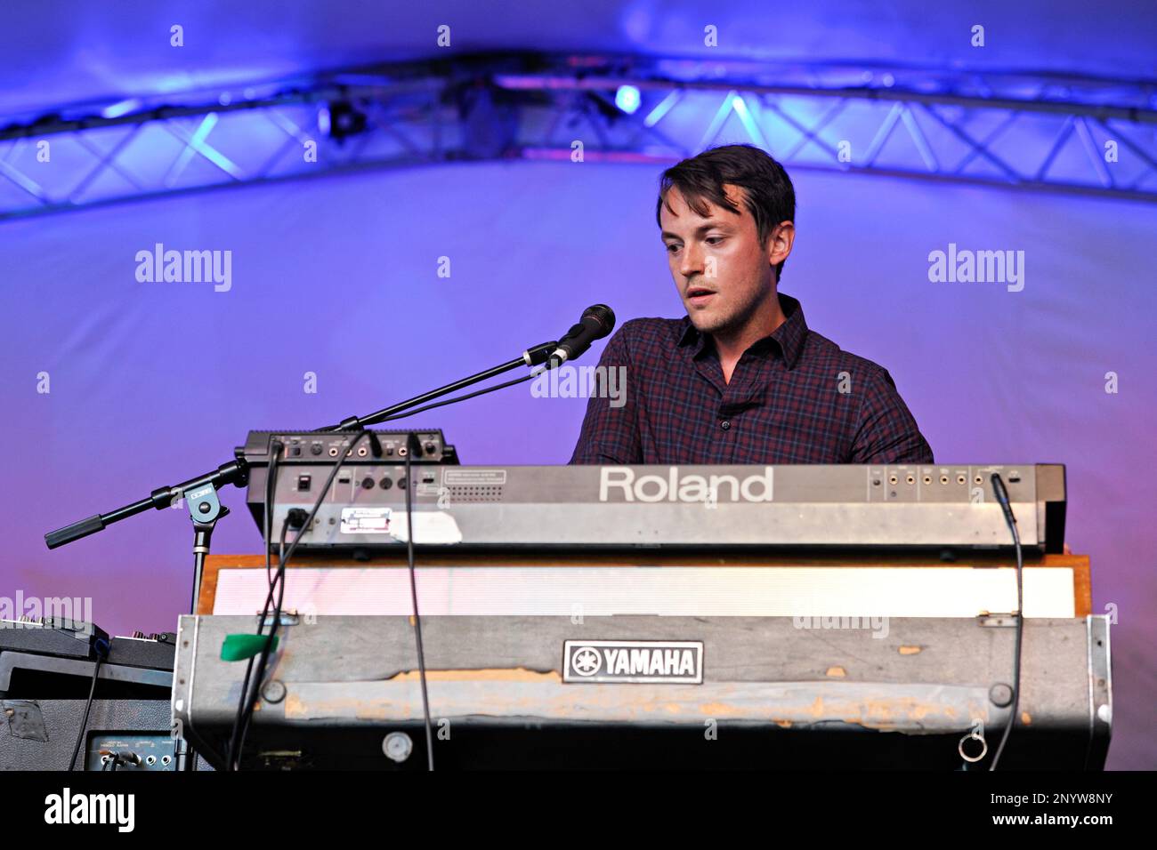 Mark Bond of The Features performs during The Voodoo Experience at City ...