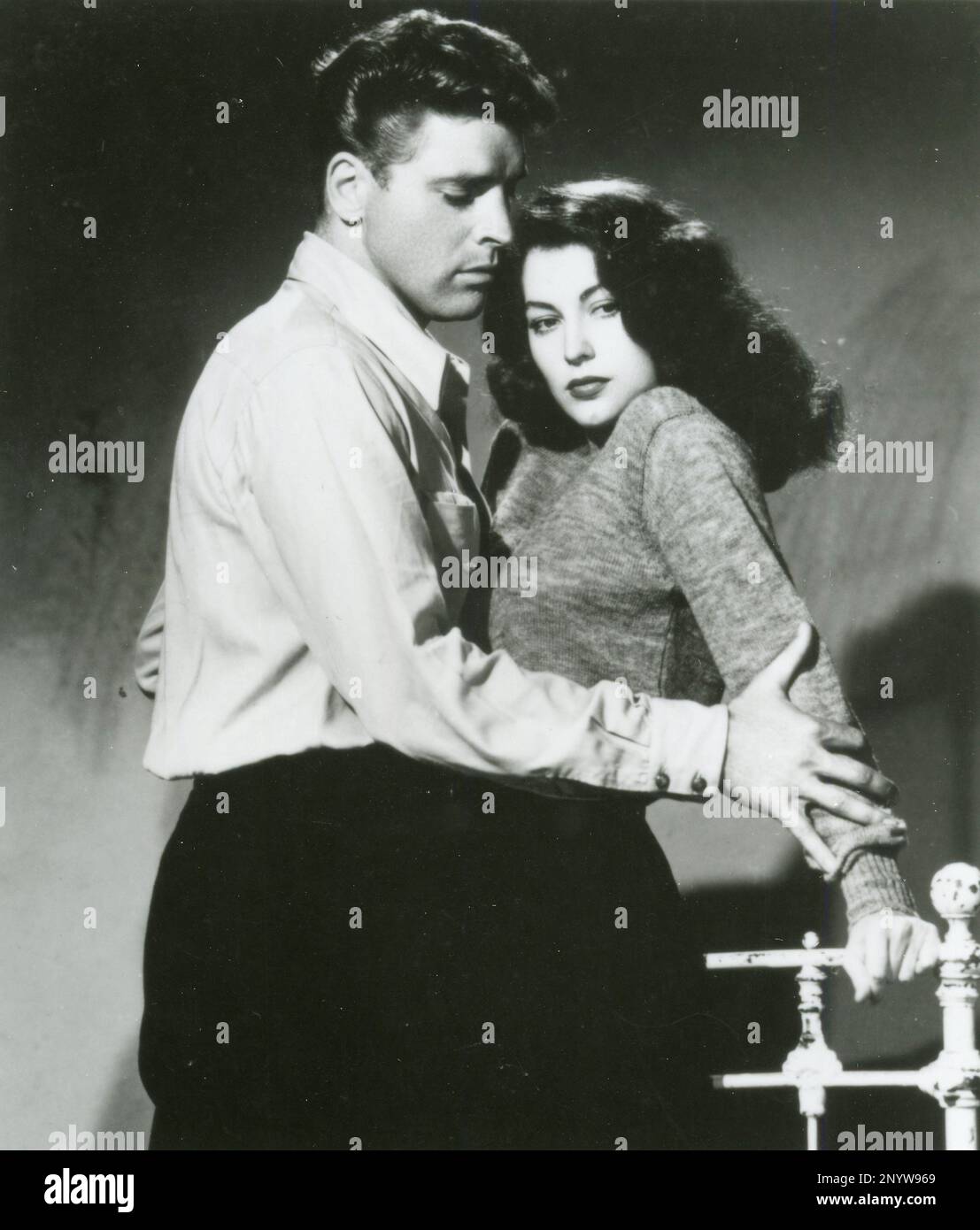 American actor Burt Lancaster and actress Ava Gardner in the movie The ...