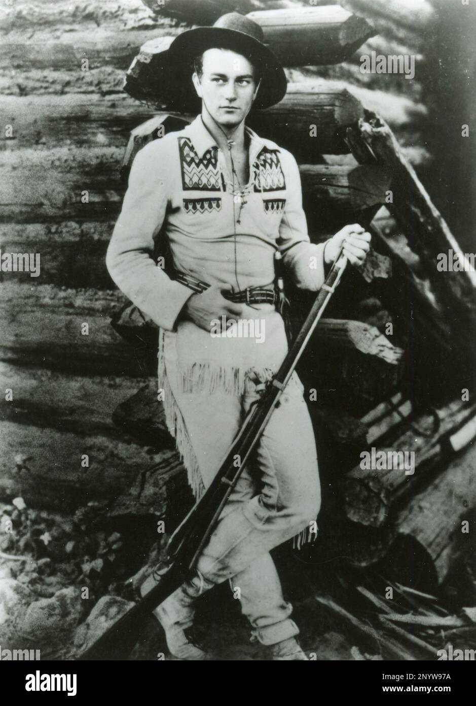 American actor John Wayne in the movie The Big Trail, USA 1930 Stock ...
