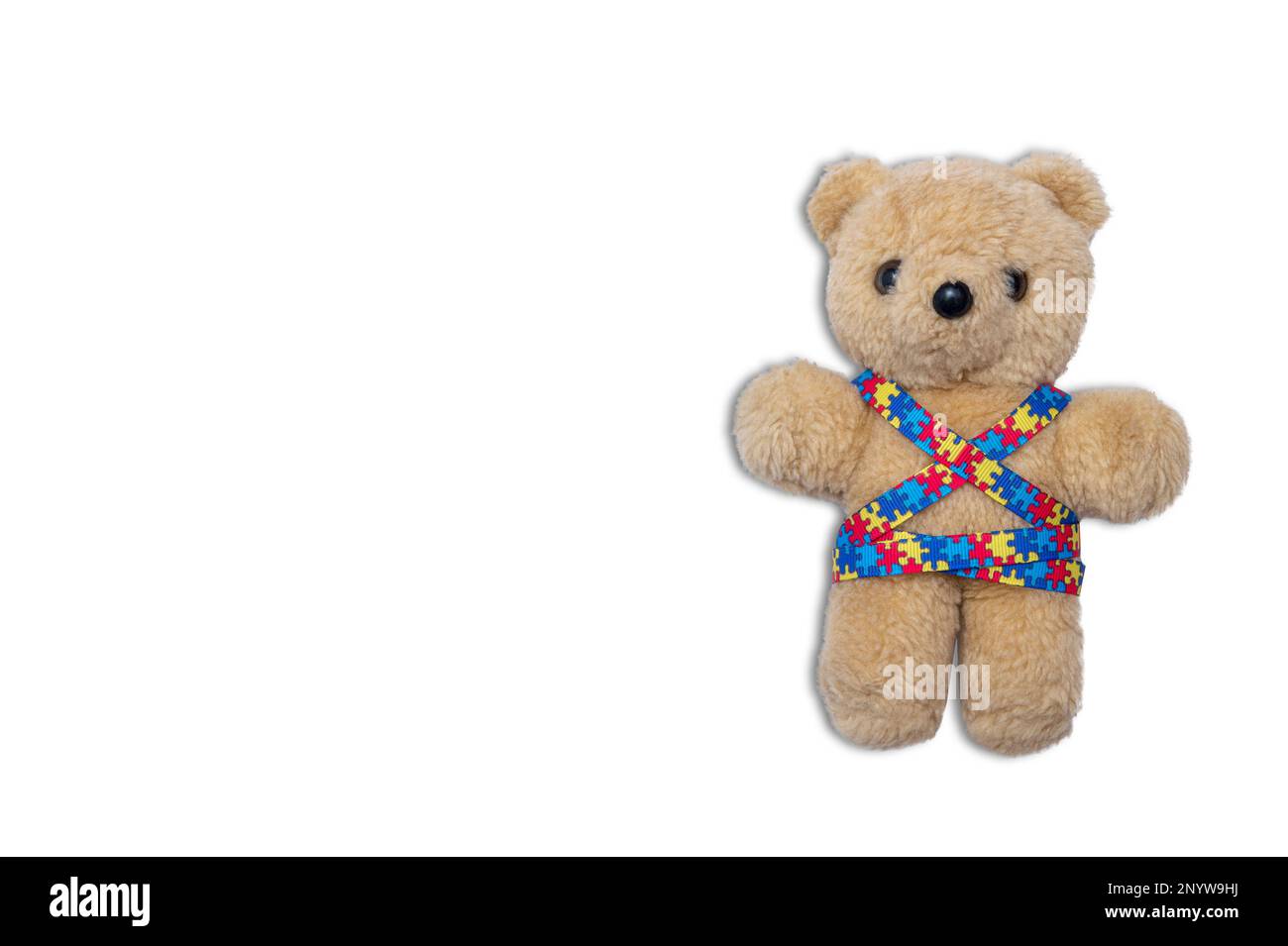 World Autism Awareness day, mental health care concept with teddy bear ...