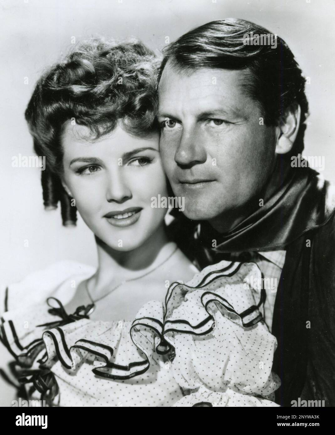 American actress Barbara Britton and actor Joel McCrea in the movie The ...