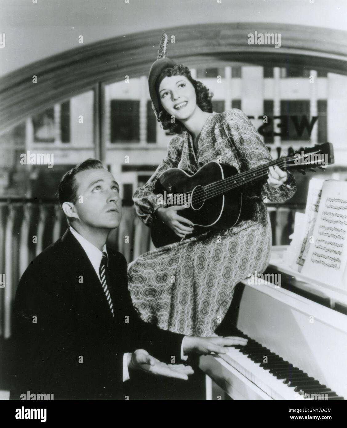 American actor Bob Hope and actress Mary Martin in the movie Rhythm on ...
