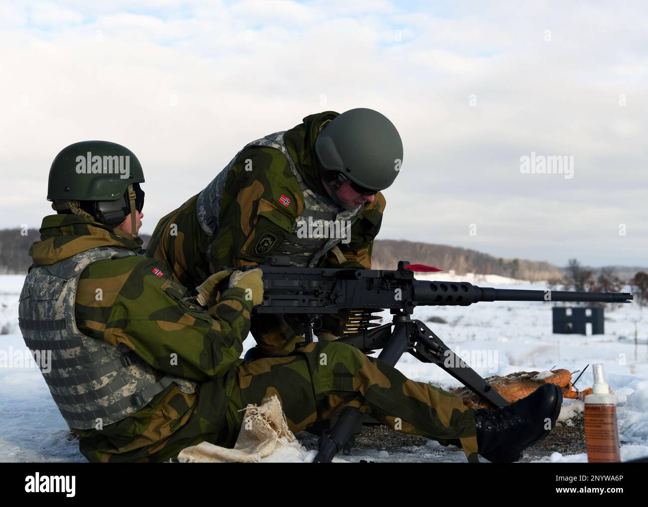 Members of the Norwegian Home Guard conduct crew served weapons ...