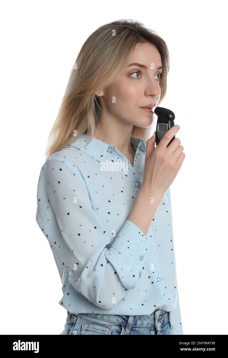 Female driver breathalyzer hi-res stock photography and images - Alamy