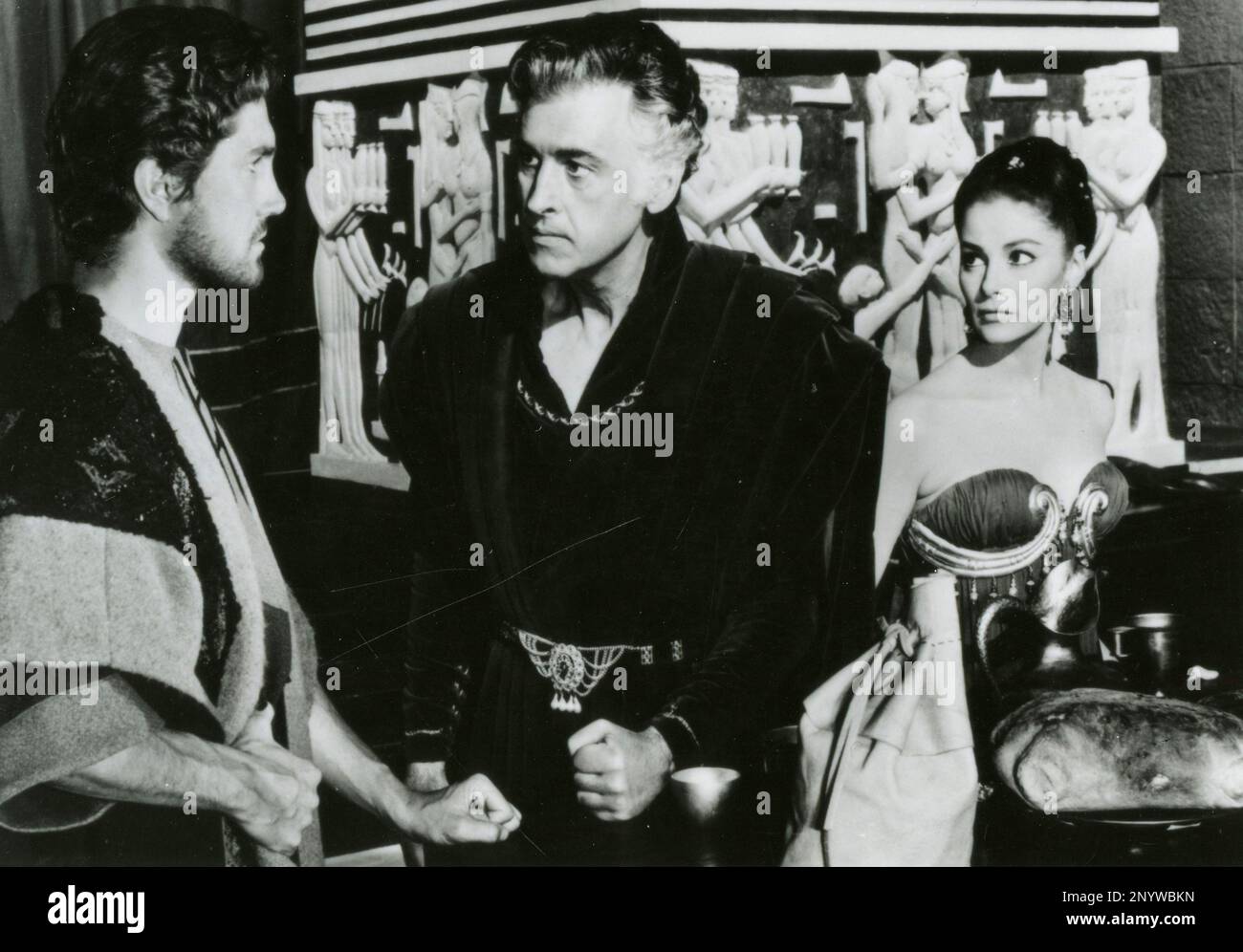 Actors Giacomo Rossi-Stuart, Stewart Granger and Claudia Mori in the ...