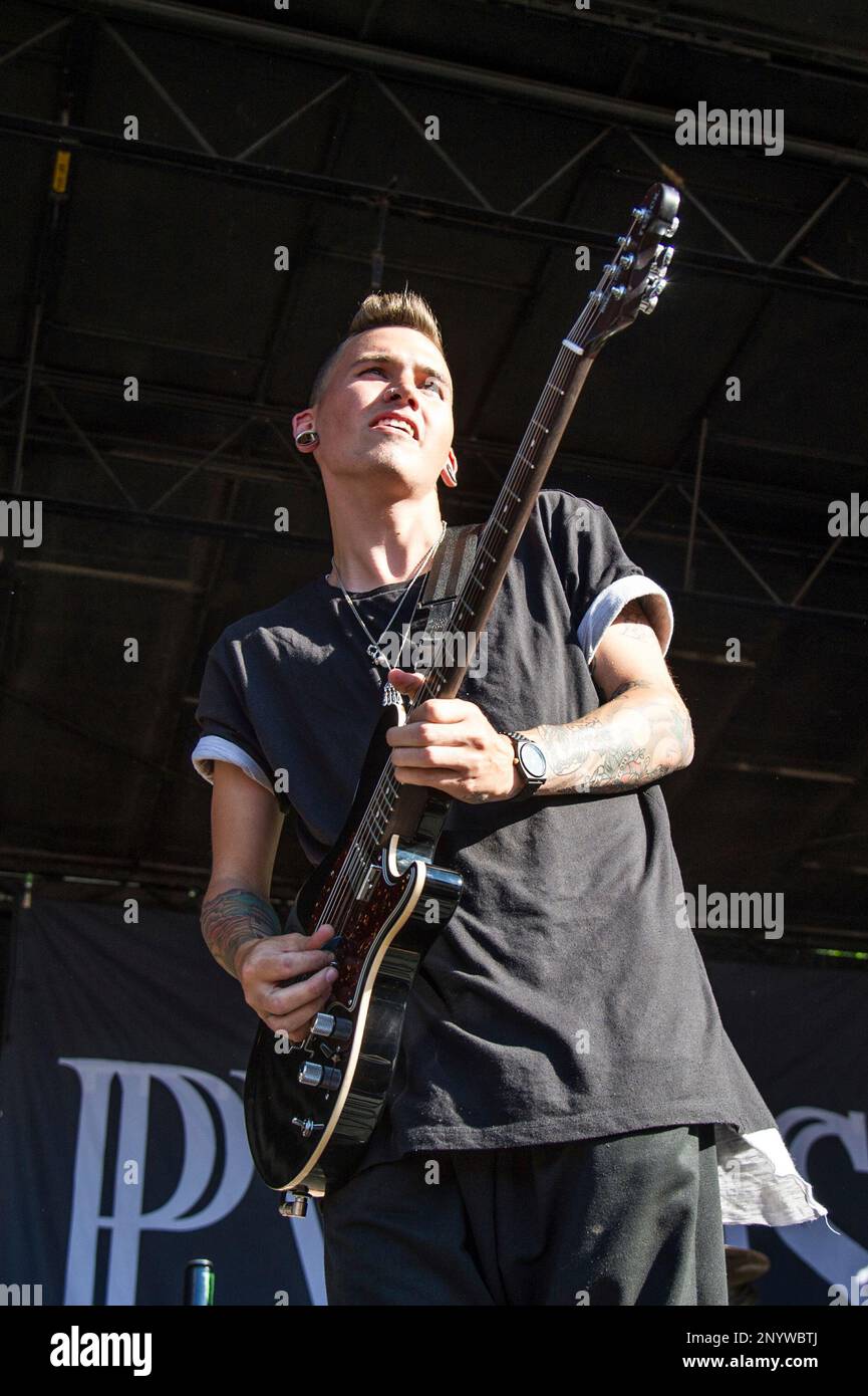 Alex Babinski of PVRIS performs during the 2015 Vans Warped Tour at ...