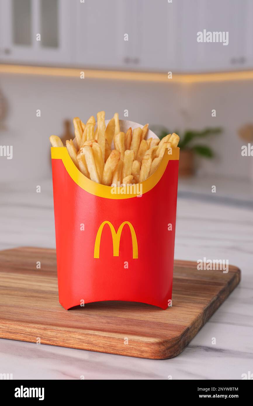 MYKOLAIV, UKRAINE - AUGUST 12, 2021: Big portion of McDonald's French ...