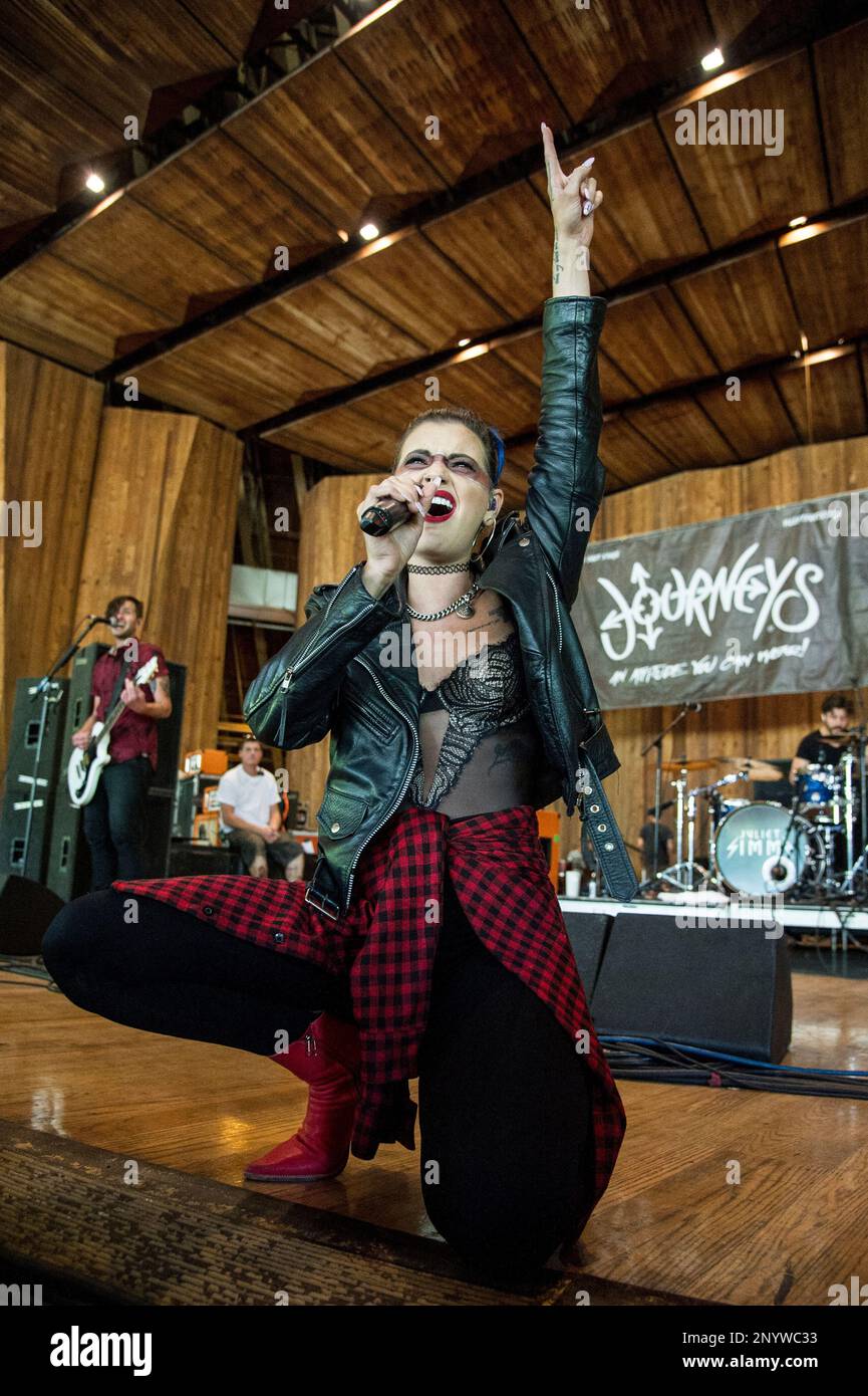 Juliet Simms performs during the 2015 Vans Warped Tour at Blossom Music ...
