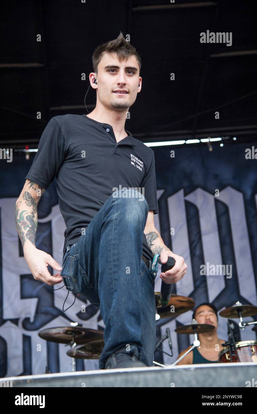 Kyle Pavone of We Came as Romans performs during the Vans Warped Tour ...