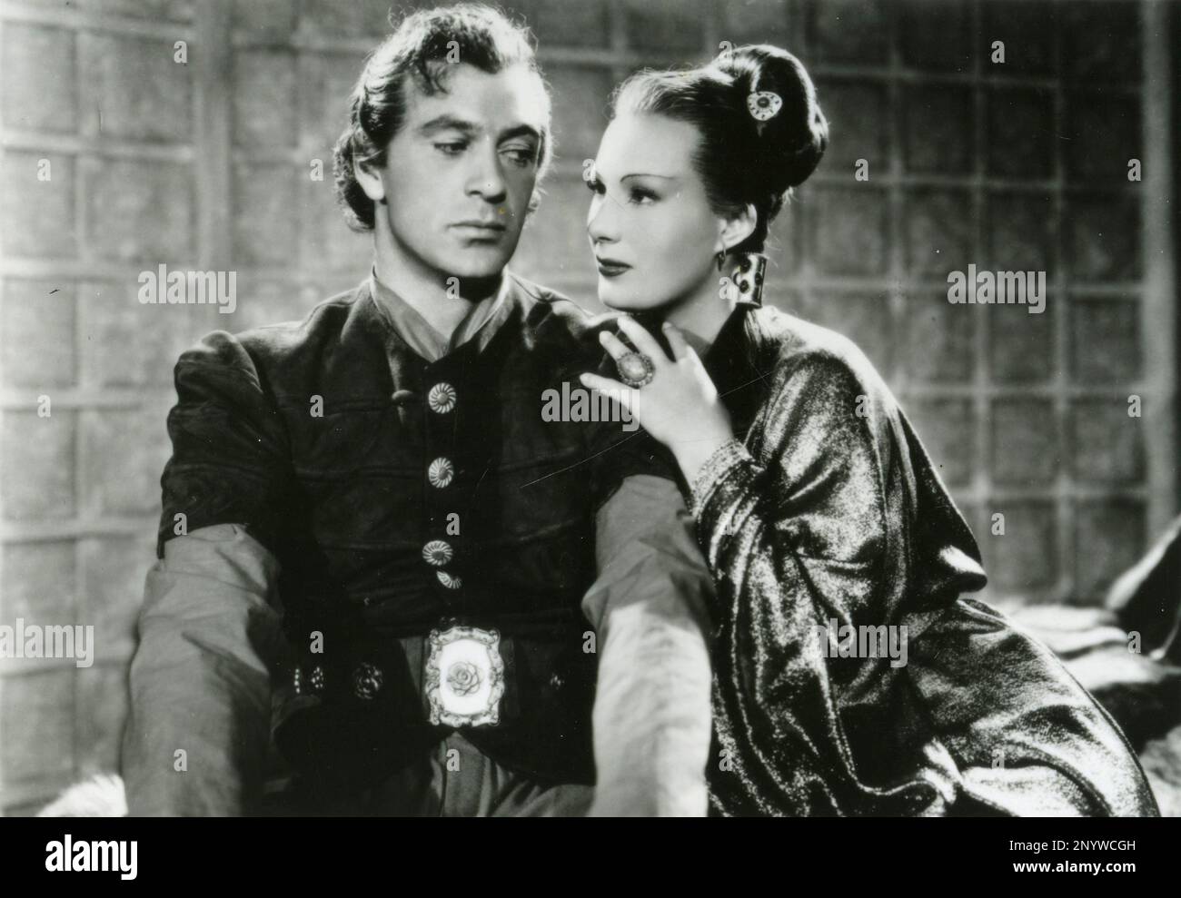 American actor Gary Cooper and actress Sigrid Gurie in the movie The ...