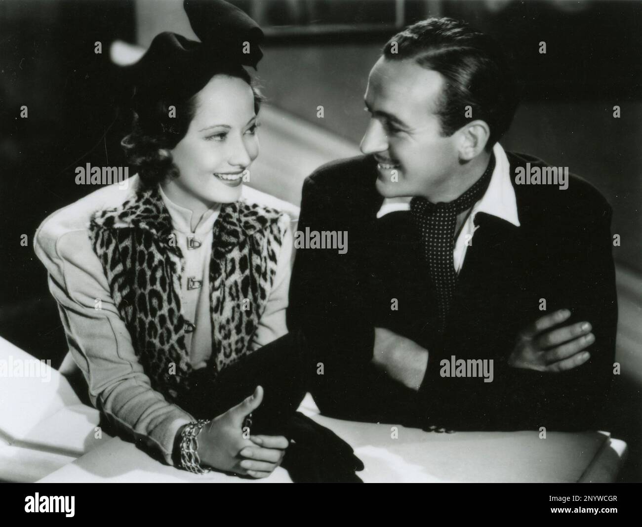 English actress Merle Oberon and actor David Niven in the movie Beloved ...
