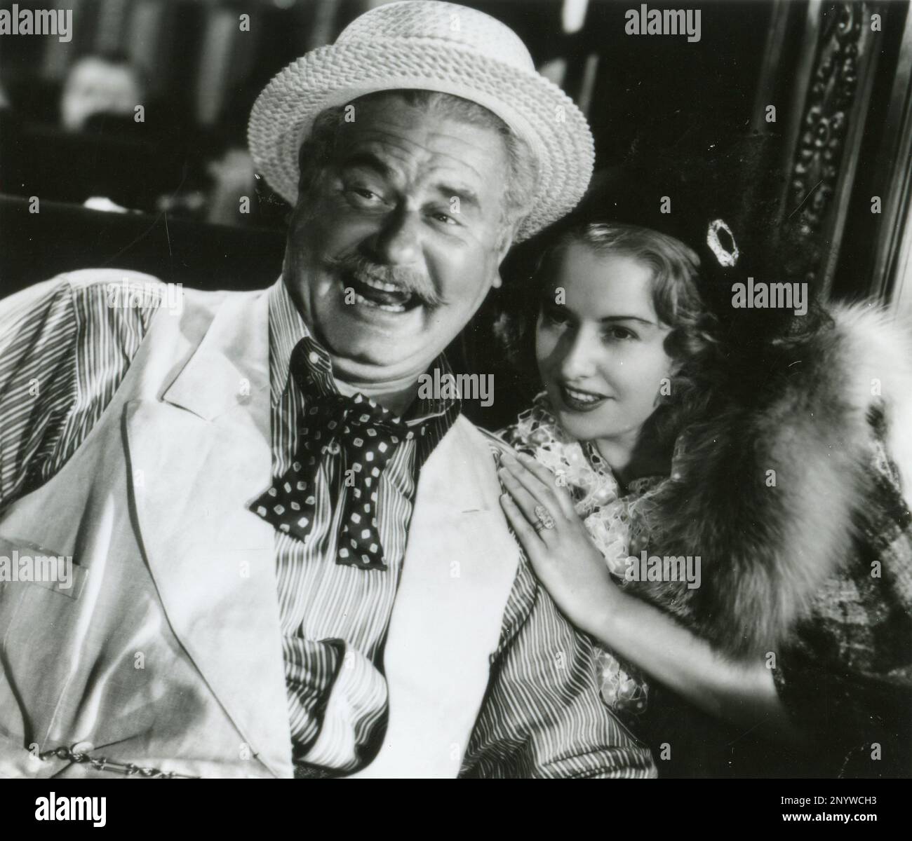 American actor Alan Hale Sr and actress Barbara Stanwyck in the movie ...
